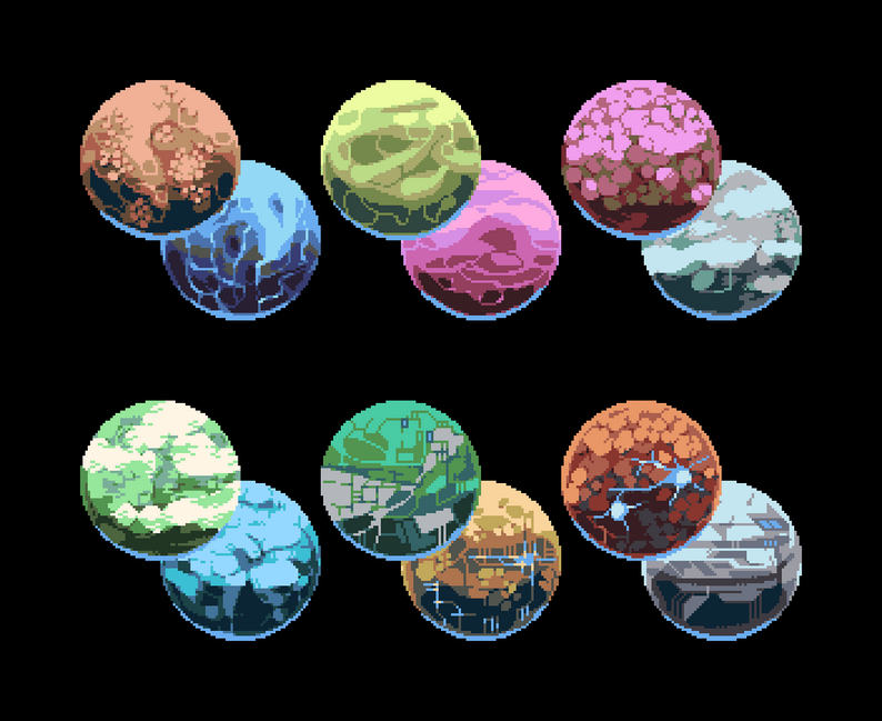 Free Celestial Objects Pixel Art Pack by Norma2D
