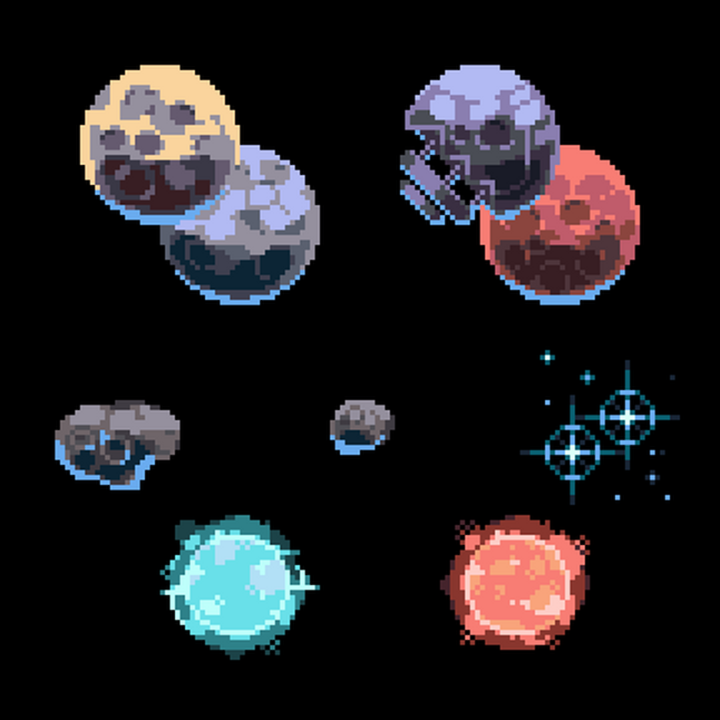 Free Celestial Objects Pixel Art Pack by Norma2D