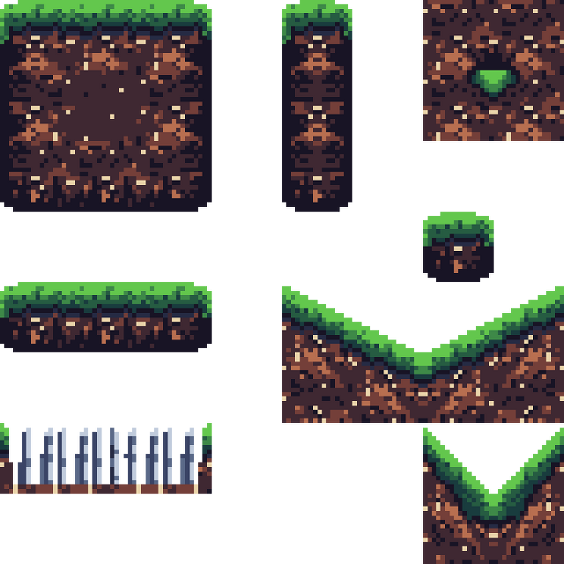 16x16 Free Forest Tileset by Big Knows Games