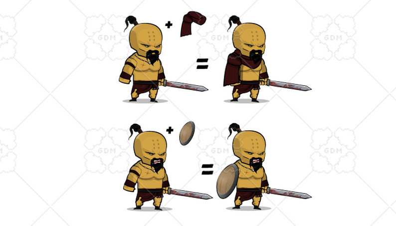 The Barbarian- 2D Platformer Character Sprite by overcrafted