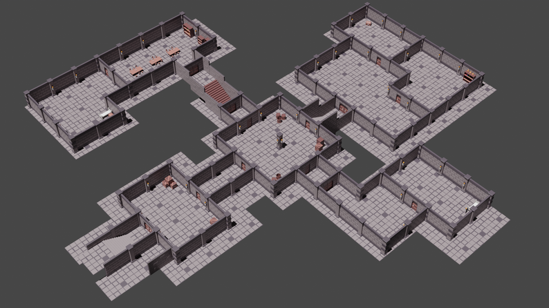 Low Poly Modular Medieval Dungeon Asset Pack by Ygogo