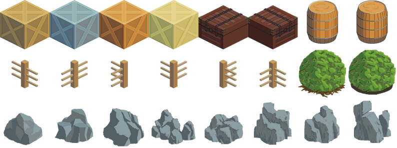 Isometric Asset Pack: Peaceful by Silivar