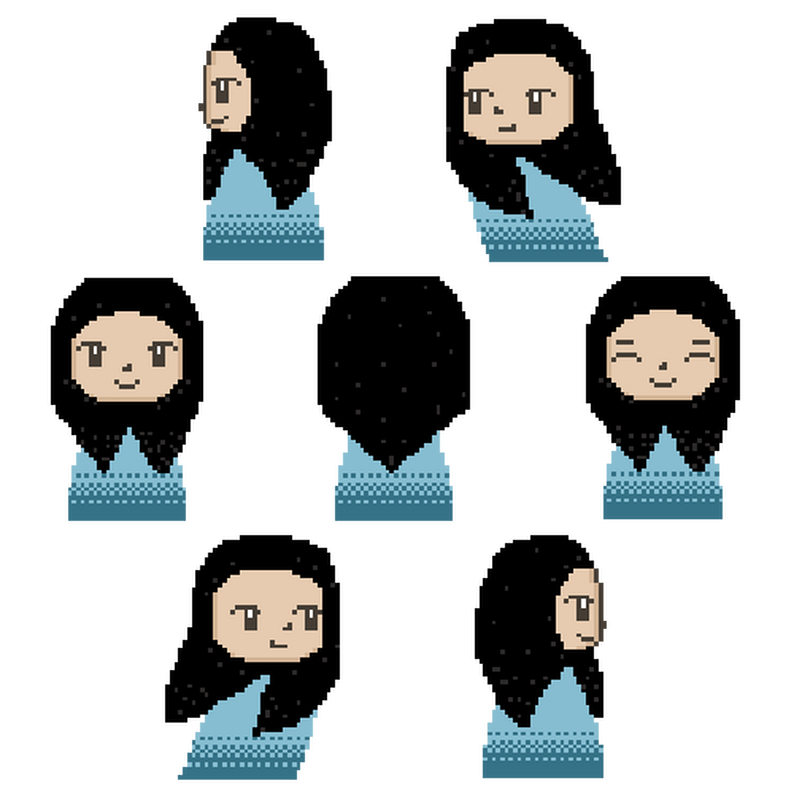 Dress Hijabi Pixel Sprites by Cania