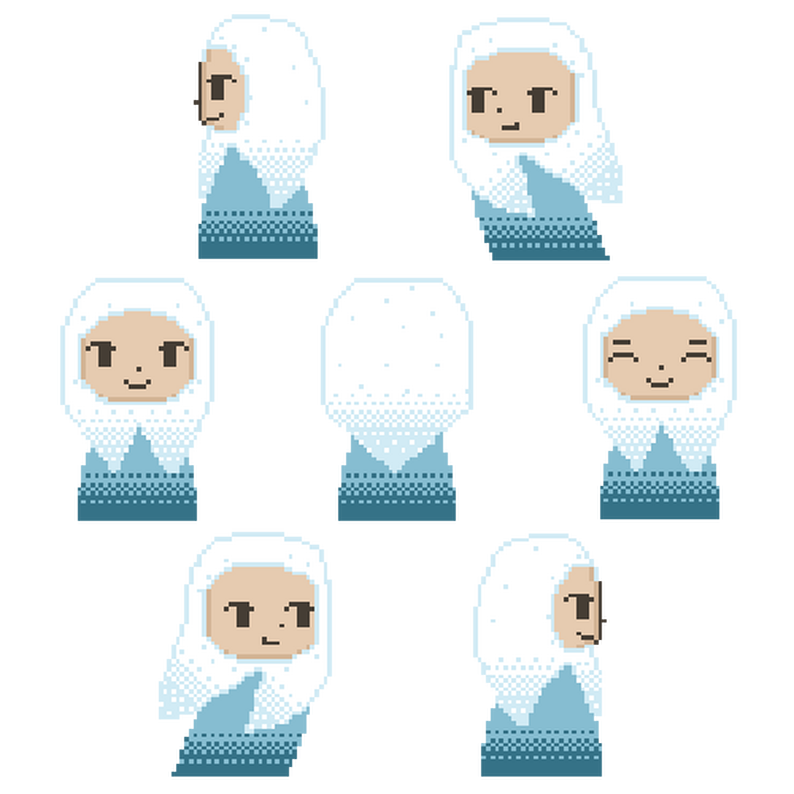 Dress Hijabi Pixel Sprites by Cania