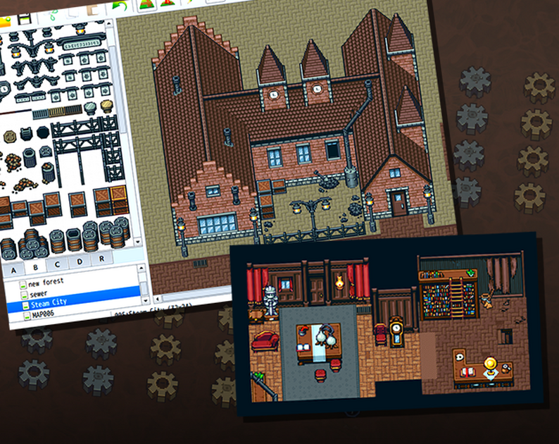 Steampunk RPG Tileset by finalbossblues