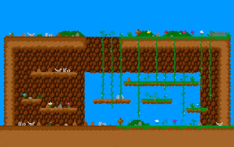 FREE Tileset Nature & desert Platformer [32x32] by Mundoalexo Play