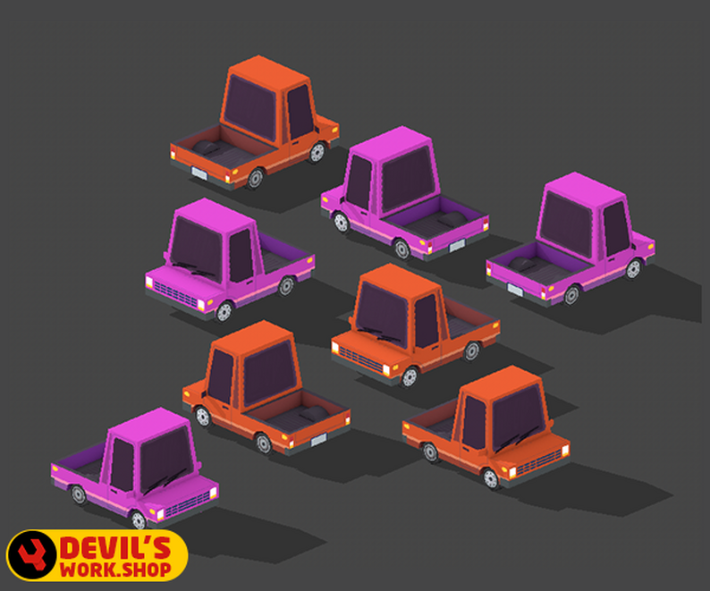 Low Poly Cars by DevilsWork.shop