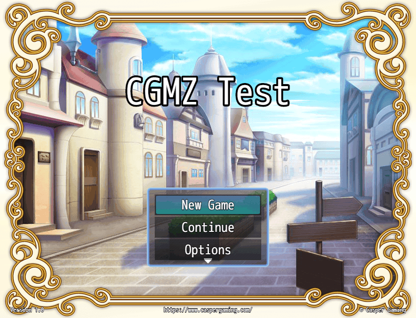 [CGMZ] Title System for RPG Maker MZ by Casper Gaming