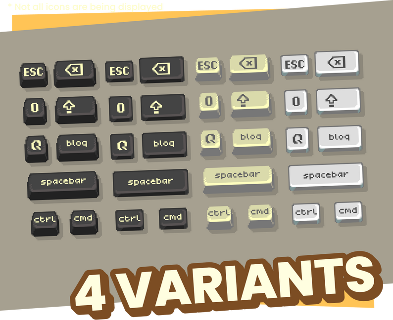 PixelArt Keyboard Icon Pack by oworowo (Gabriel Cortabraz)
