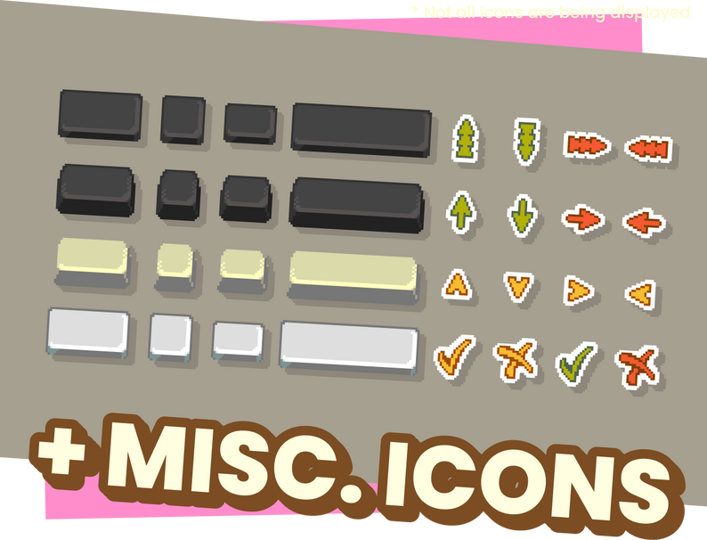 PixelArt Keyboard Icon Pack by oworowo (Gabriel Cortabraz)