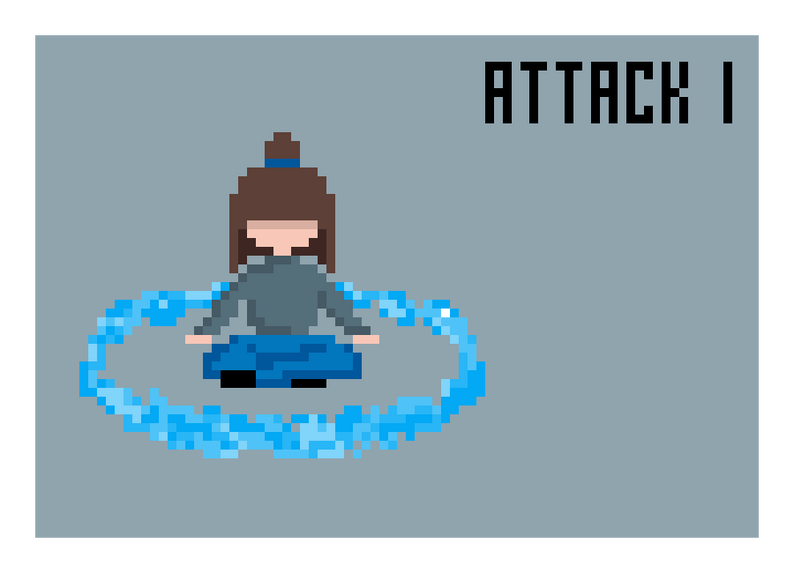 Water Bender Pixel Character by Fat Berry