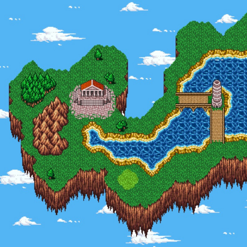 World Map Tileset by AlexPixels