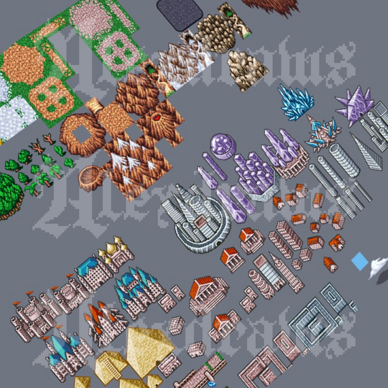World Map Tileset by AlexPixels