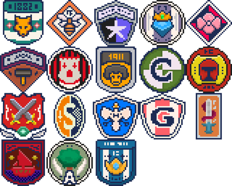18 Team Badges (Original 32x32) + 7 Templates by mikobrzu