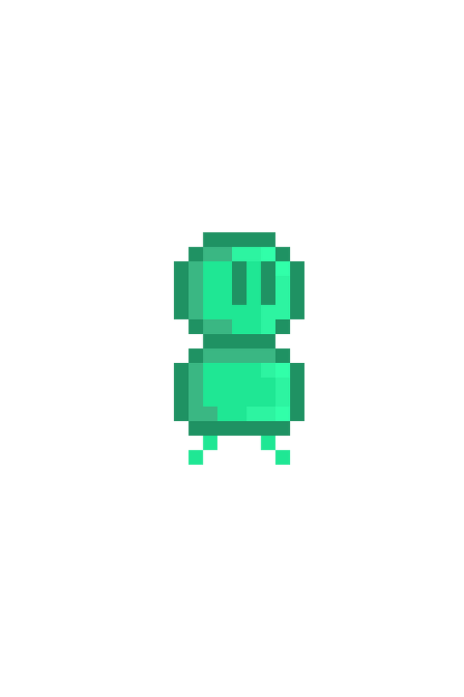 Simple 16 by 16px Pixel Alien Character by Legends-Games