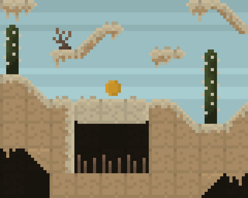 Desert pico-platformer tileset by Kevin's Mom's House