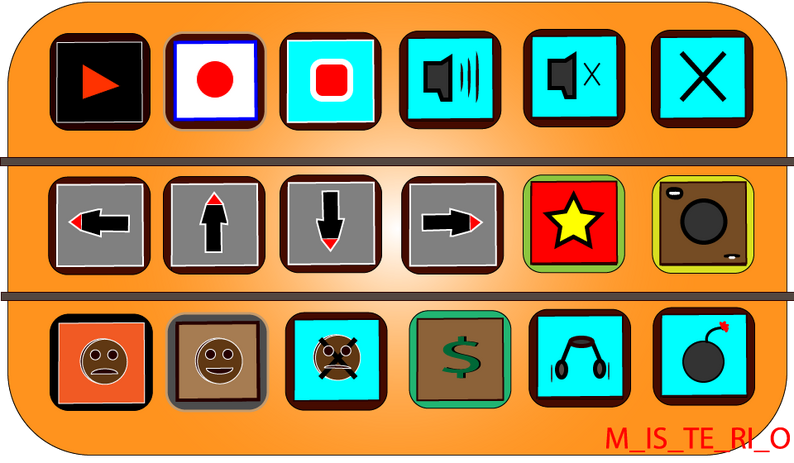 HUD BUTTON PACK#2-18 ELEMENTS(BUTTONS)! by Nat