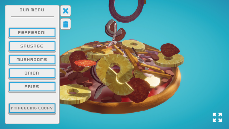 Procedural Pizza Generator by mali @ punk pebble studio