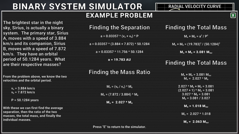 Binary System Simulator by J. Douglas Patterson