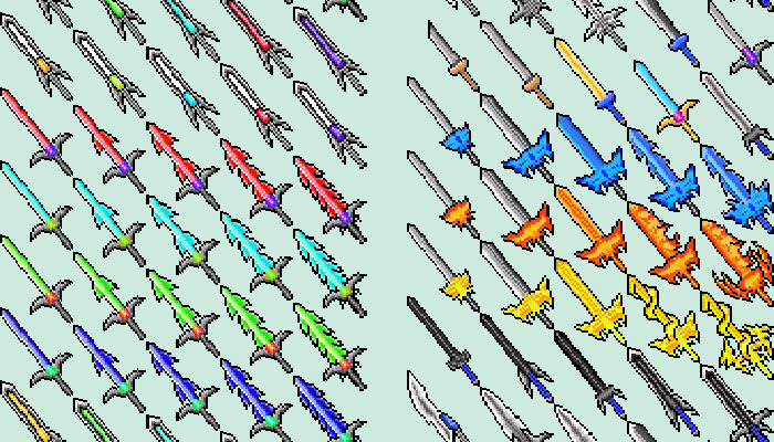 60 PIXEL SWORDS ICONSET 32X32 by jianhui999