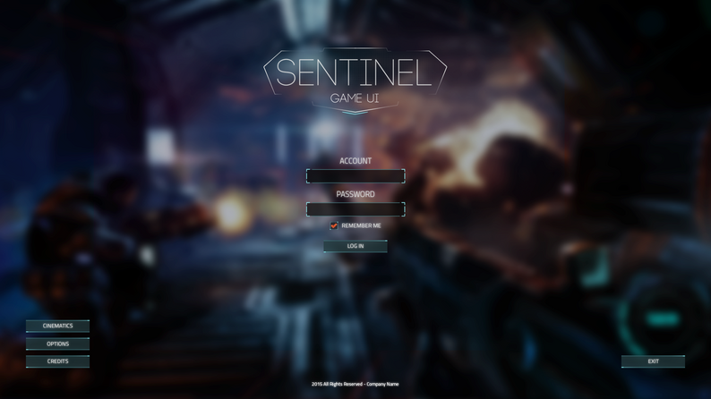 Sentinel FPS GUI by Kodiak Graphics