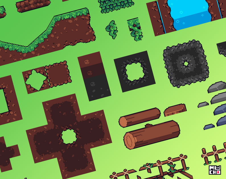 Forest Tileset Pack by Mucho Pixels