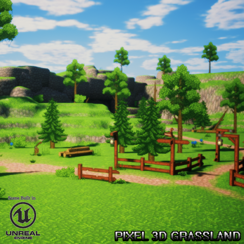 Pixel 3D RPG Grasslands Pack by Ultimate_End