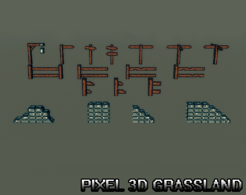 Pixel 3D RPG Grasslands Pack by Ultimate_End