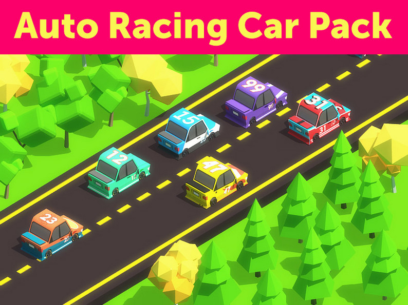 Low Poly Auto Racing Car Pack - Devils Work.shop by DevilsWork.shop