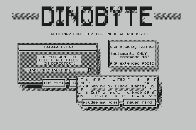 DINOBYTE bitmap font by mby