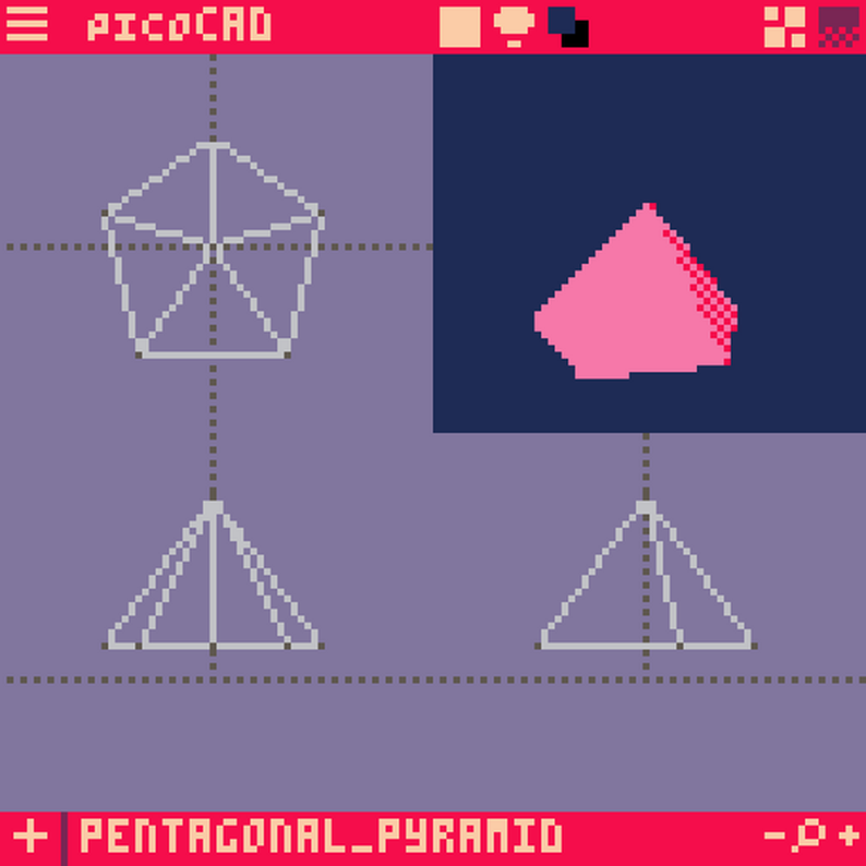 Custom picoCAD Shape Pack by Speak the Sky