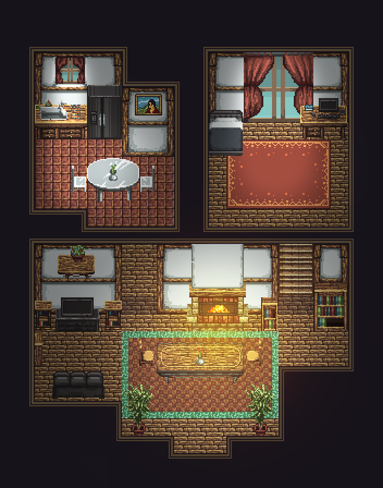 RPG Modern and Retro Tilesets by JonathanBrassaud