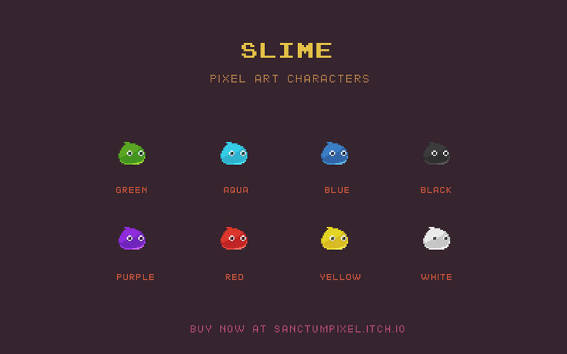 Slime Pixel Art Monster by sanctumpixel