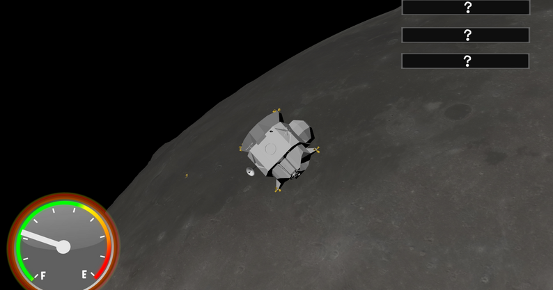 Lunar lander simpulator DEMO by KidnetusDeletus