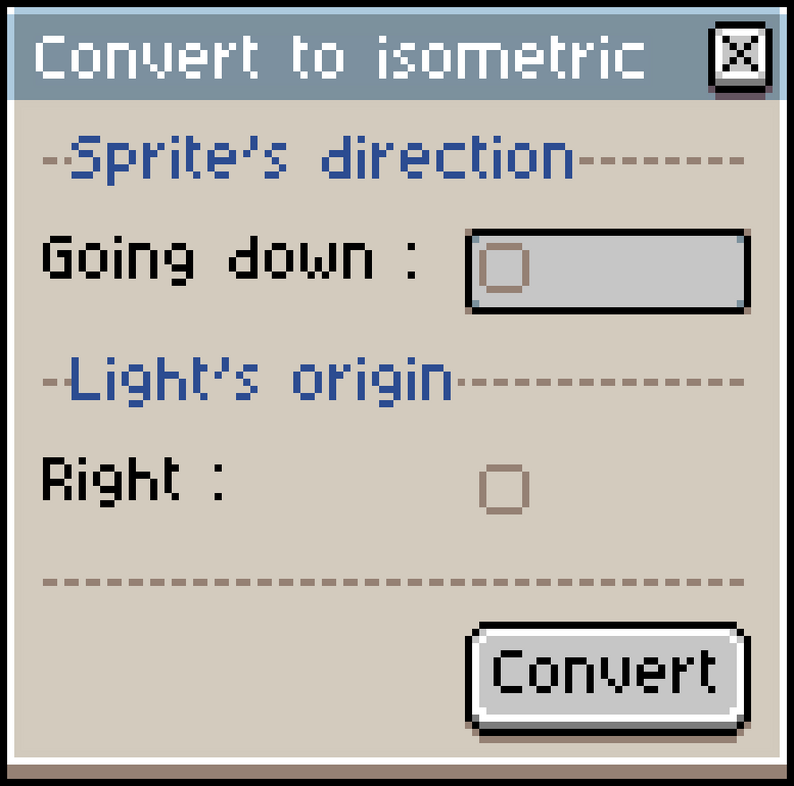 Aseprite isometric converter by Noesteryo