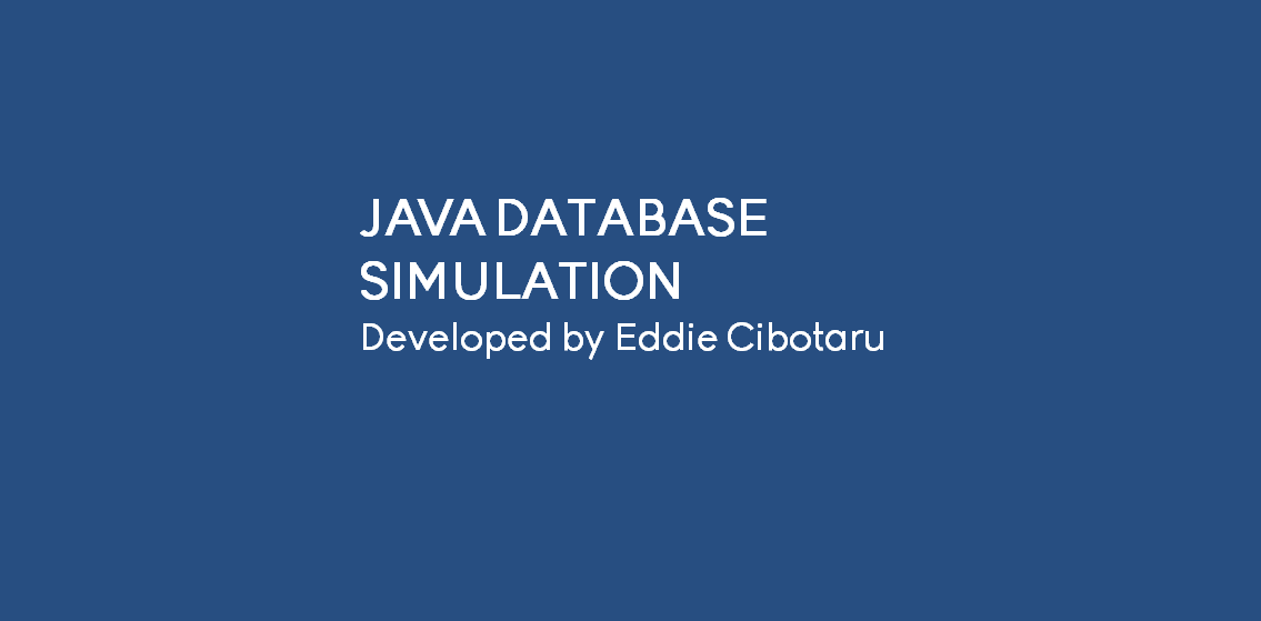 Java Database Sim by eddiecibotaru