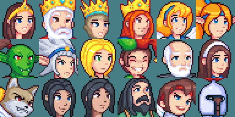 Fantasy NPC sprites package by kiddolink