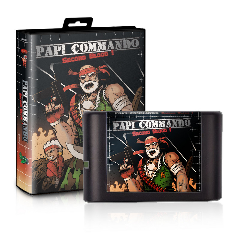 Papi Commando Second Blood *Megadrive* Official DEMO by Studio Vetea
