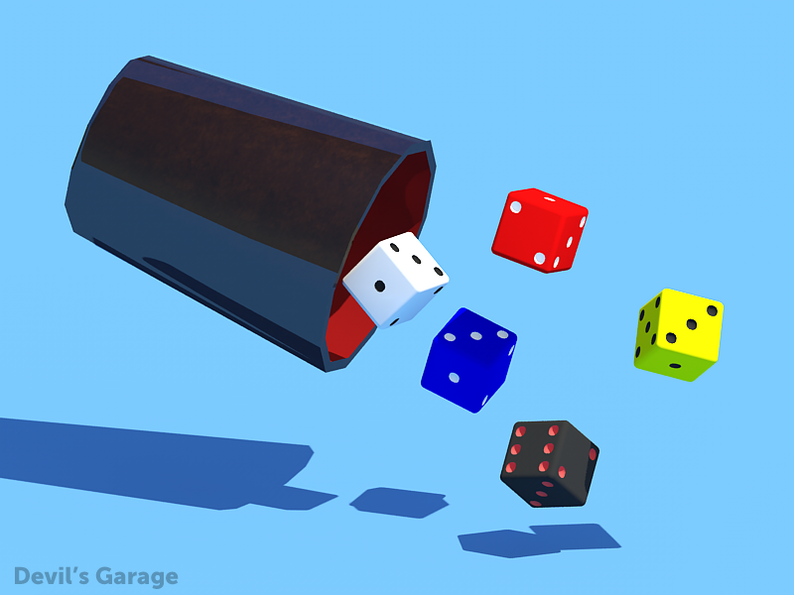 Low Poly Dice Pack by DevilsWork.shop