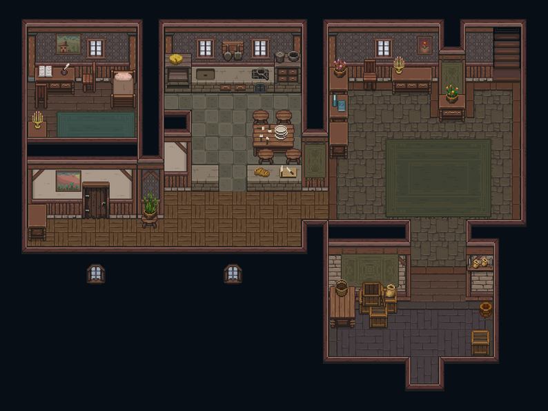 RPG Buildings and Interriors HOUSES by Szadi art.