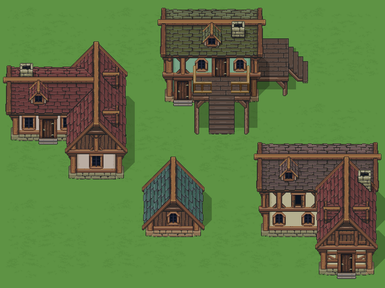 RPG Buildings and Interriors HOUSES by Szadi art.