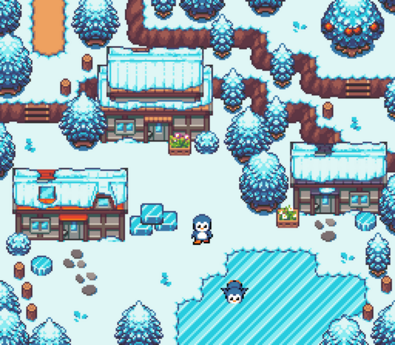 RPG asset tileset winter pack (Super Retro World by Gif) by Gif