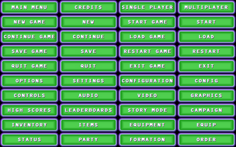 Simple Game Button Pack by Screaming Brain Studios