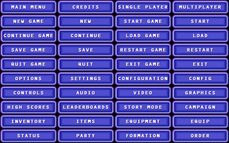 Simple Game Button Pack by Screaming Brain Studios