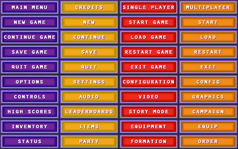 Simple Game Button Pack by Screaming Brain Studios