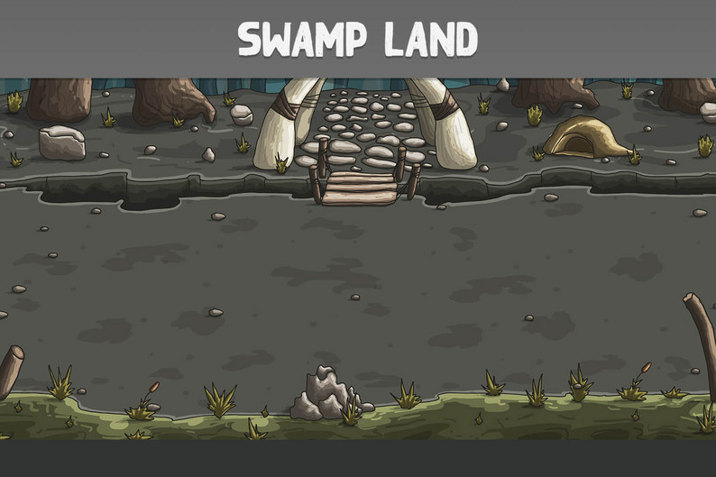 Orc Land 2D Battle Backgrounds by Free Game Assets (GUI, Sprite, Tilesets)