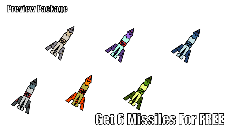 2D Stylized Missile Pack (Preview Pack) by Applestreet Games, Jean Chandler