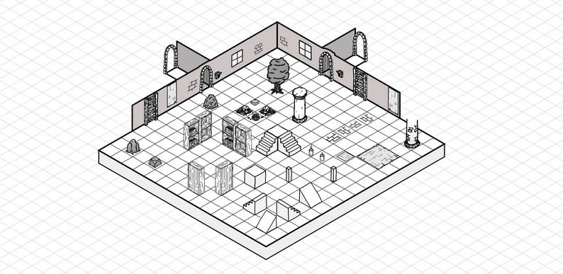50+ Hand Drawn Isometric Dungeon Assets by MarkGosbell 50+ Hand Drawn Isometric Dungeon Assets by MarkGosbell