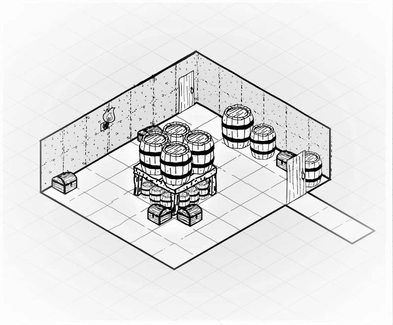 50+ Hand Drawn Isometric Dungeon Assets by MarkGosbell