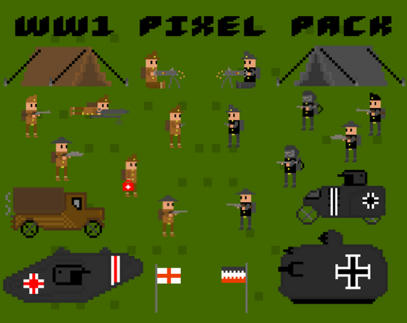 WW1 Pixel Pack | British & German by CamkoalatiXD